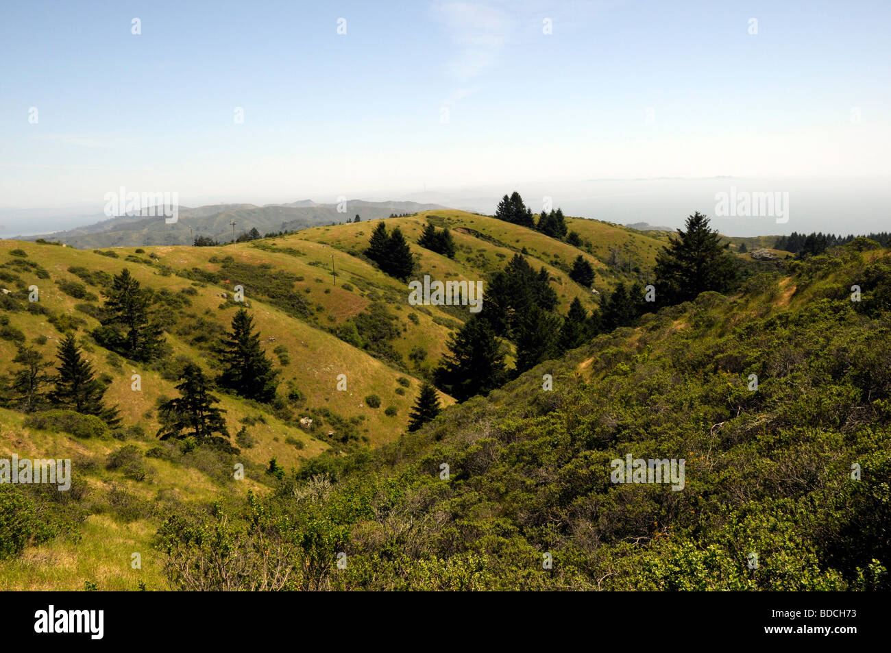 The Marin Headlands of Marin County, California popular with walkers ...