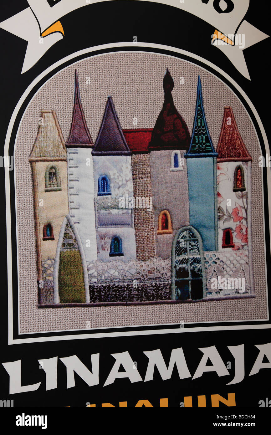 sign symbolizing the city of Tallinn, Estonia, Eastern Europe. Photo by ...