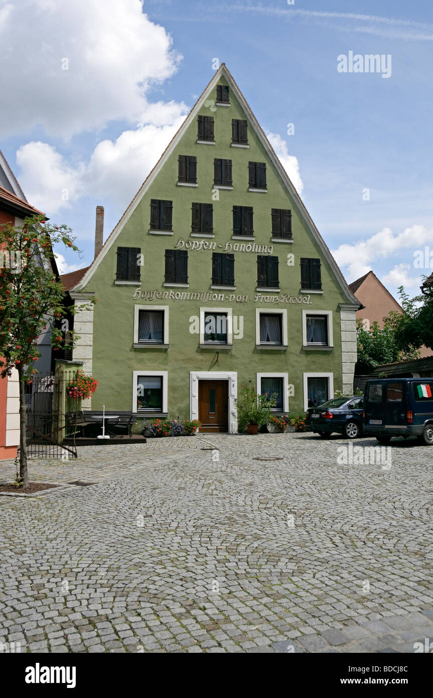 Hop merchants house in Spalt, Franconia, Bavaria, Germany Stock Photo ...