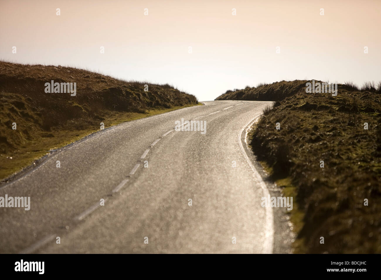 Country Road at Dusk Stock Photo - Alamy