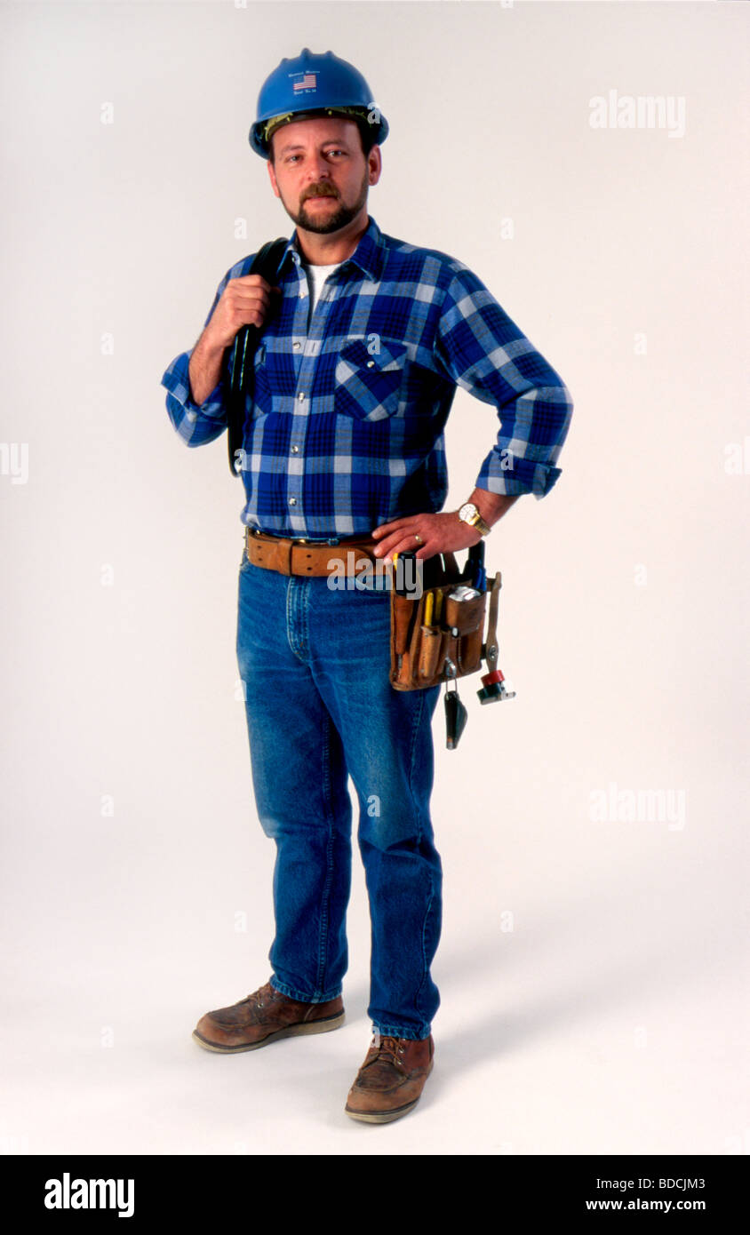 Electrician, studio portrait Stock Photo - Alamy