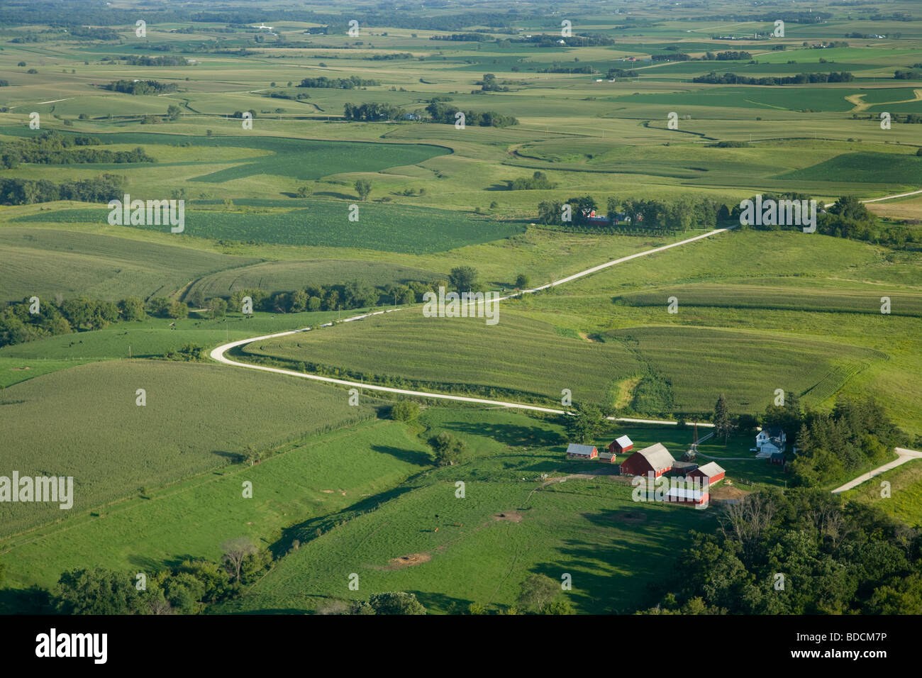 Iowa farm aerial hi-res stock photography and images - Alamy