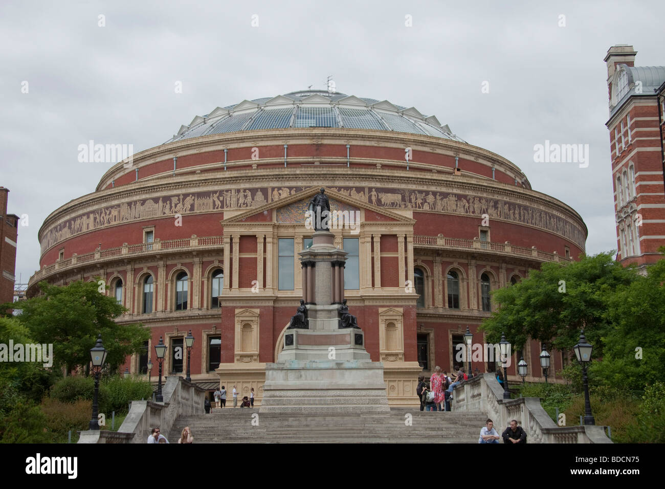 Royal Albert Hall, London England UK. rear view round theater buildings ...