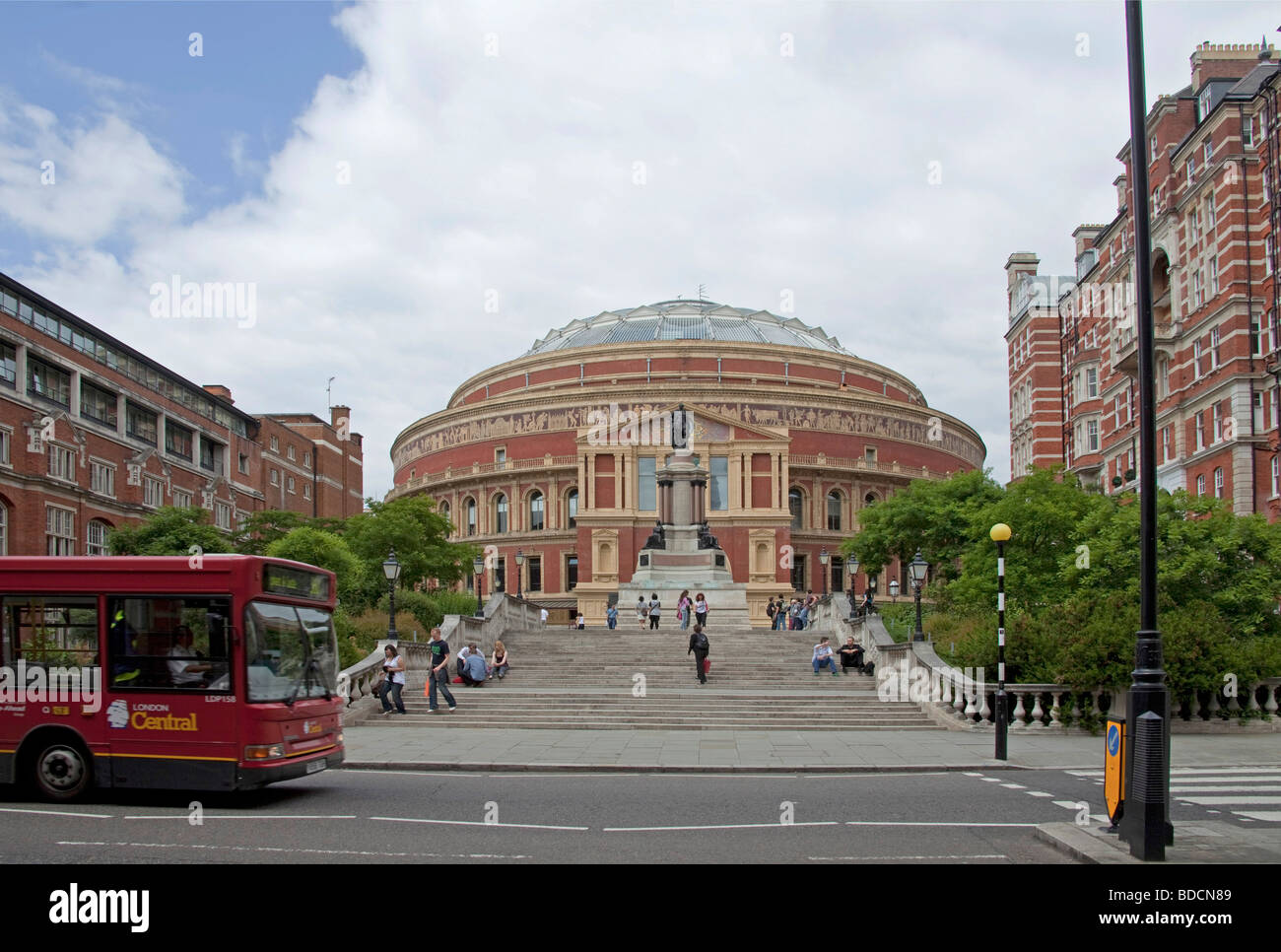Royal Albert Hall, London England UK. rear view round theater buildings ...