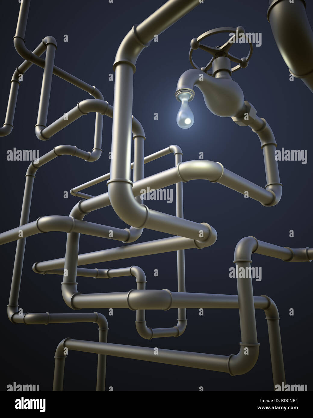 3D abstract pipes Stock Photo - Alamy