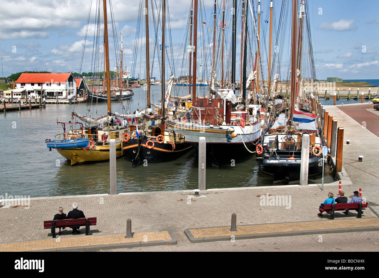 Oudeschild fishing tourist port wadden sea waddenzee hi-res stock ...