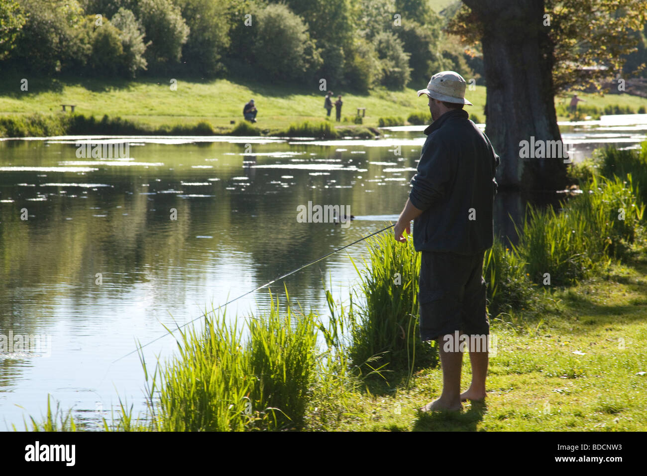 Meon Springs Trout Fishery Hampshire England Stock Photo - Alamy