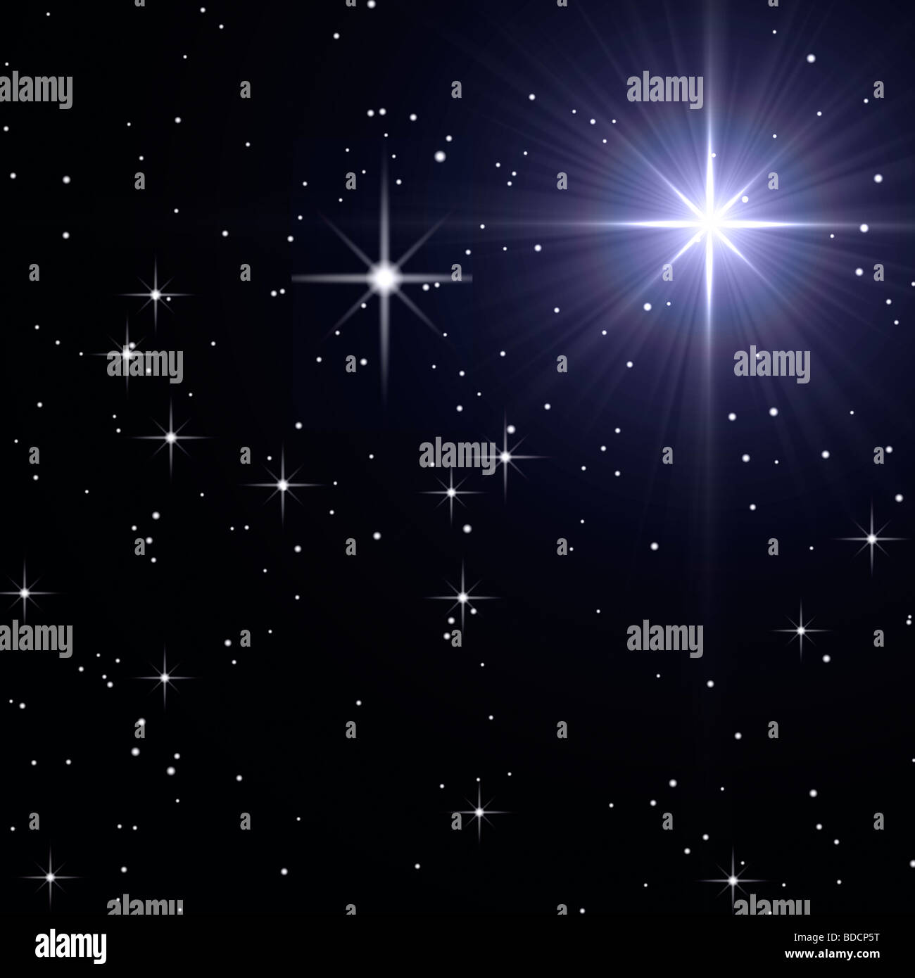 computer generated Evening Star surrounded by stars Stock Photo - Alamy