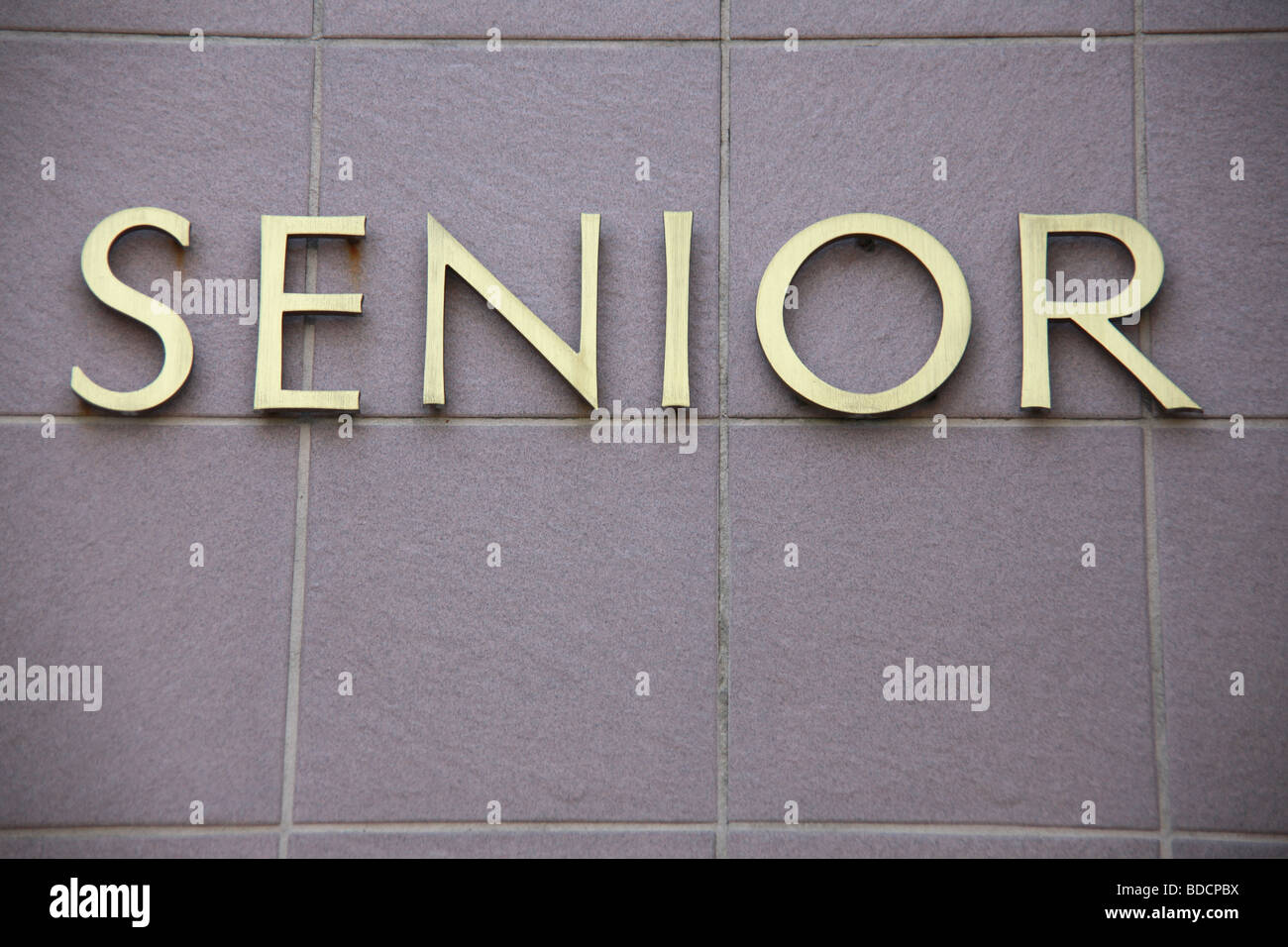 The word senior on display Stock Photo - Alamy