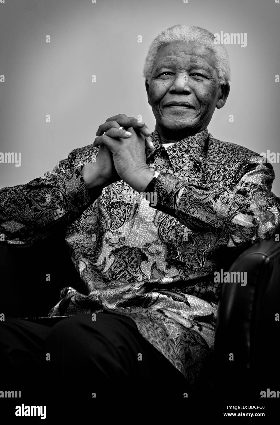 Nelson mandela portrait Black and White Stock Photos & Images - Alamy