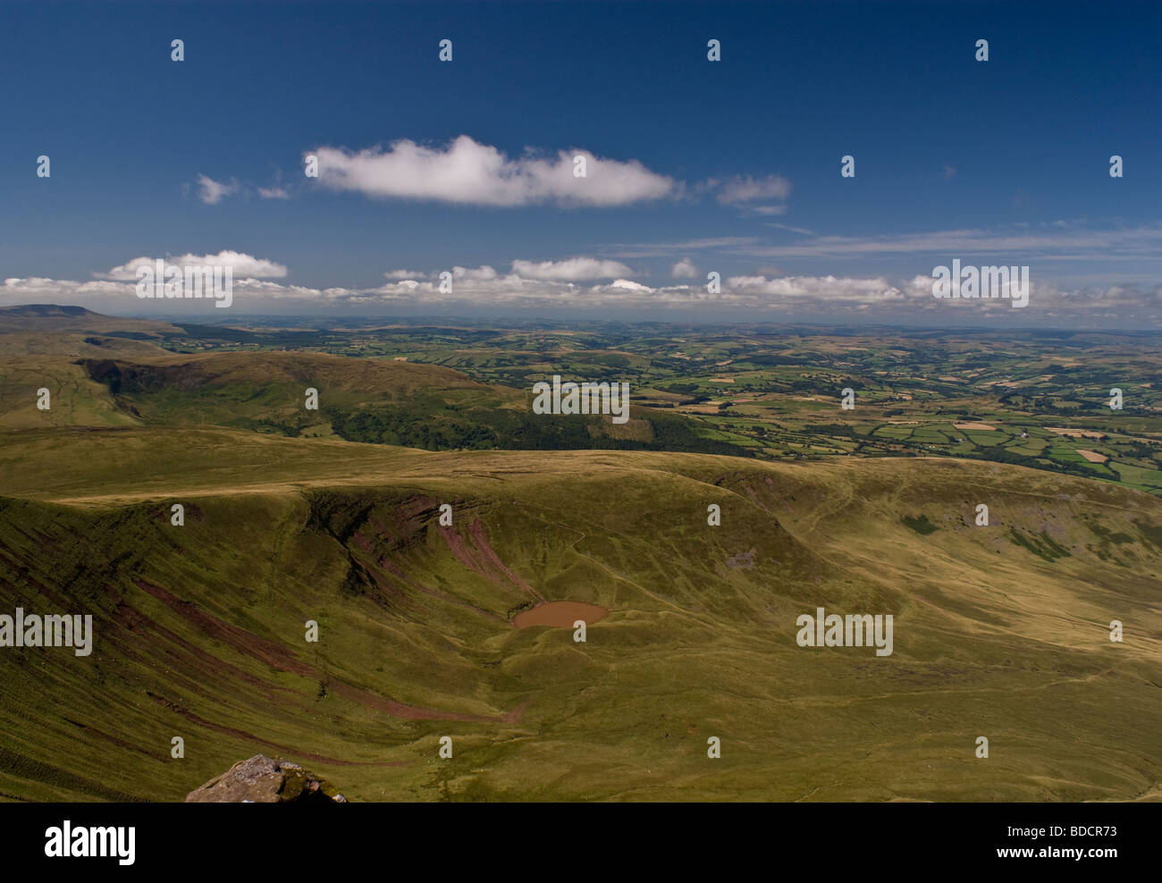 Llyn Cwm Llwch as viewed from Corn Du - Brecon Beacons National Park ...