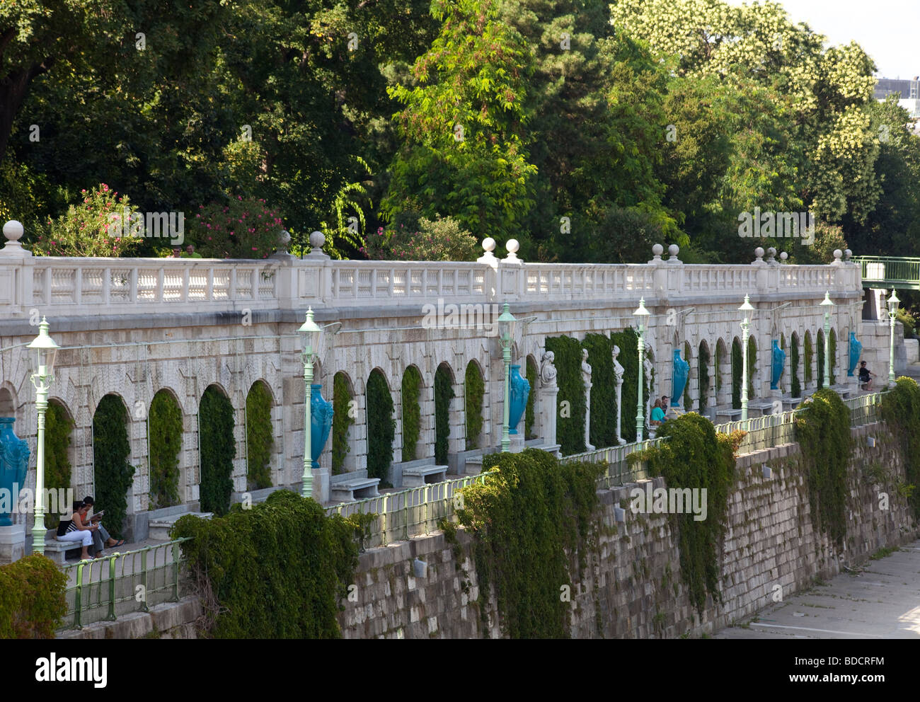 view of bank alongside Wienfluss, Stadtpark, Vienna Stock Photo - Alamy