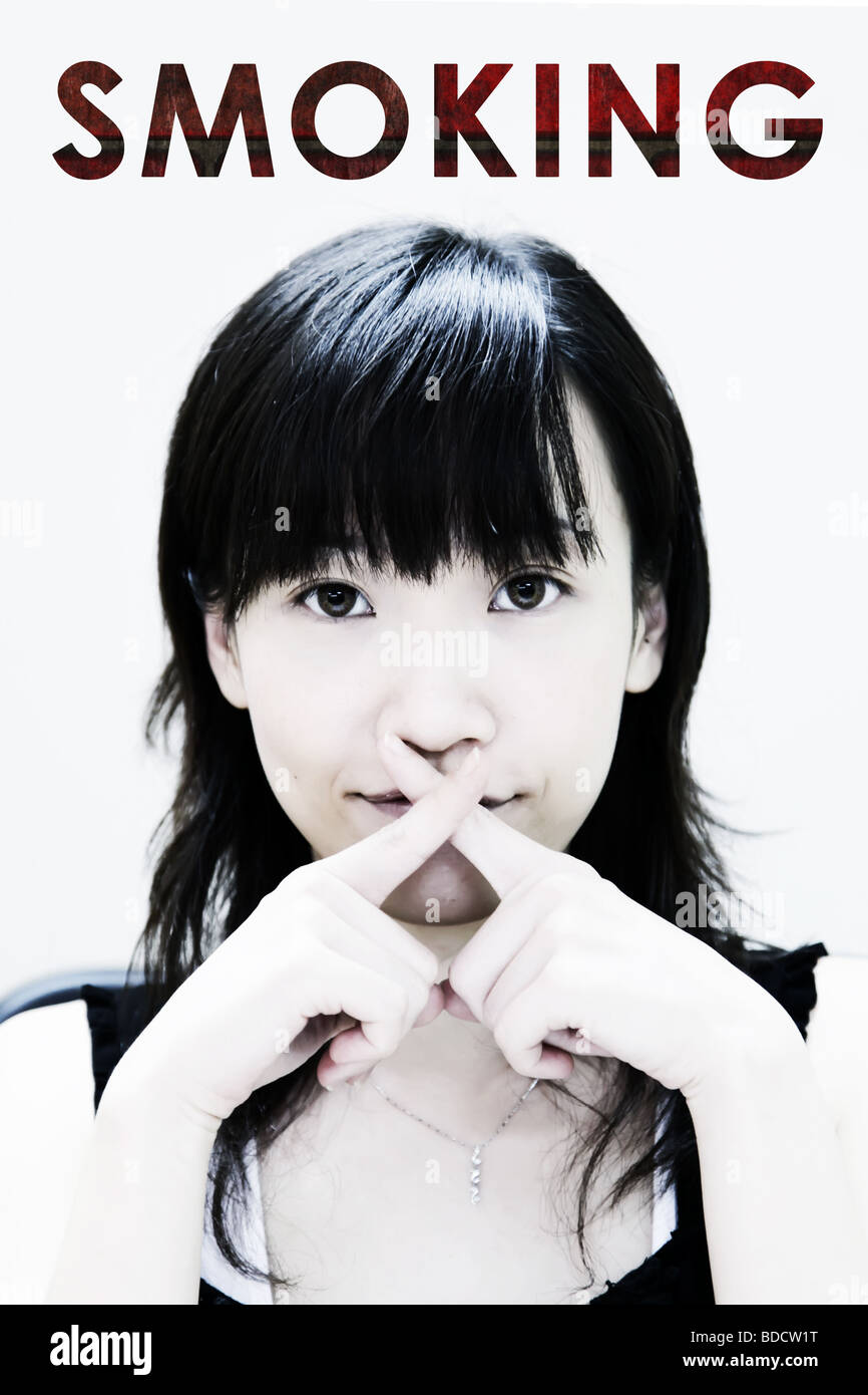 Lady smoking by no smoking sign hi-res stock photography and images - Alamy