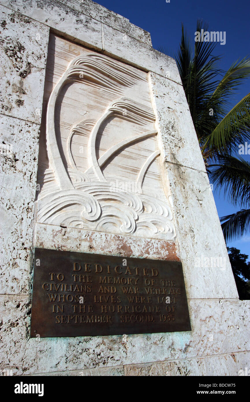 Hurricane memorial in Islamorada Florida Stock Photo - Alamy