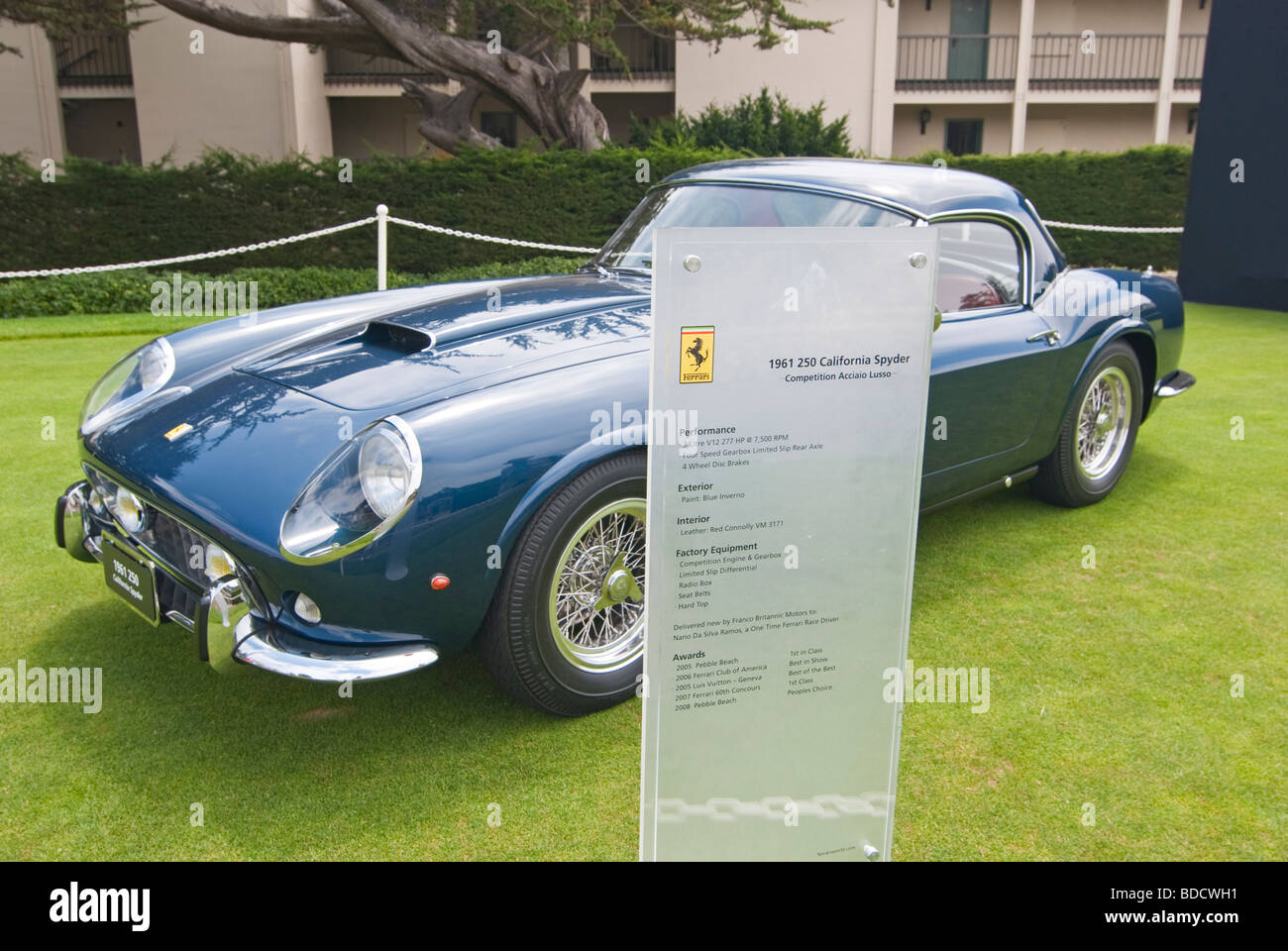 The cars and crowds at the Concours d'Elegance Stock Photo - Alamy