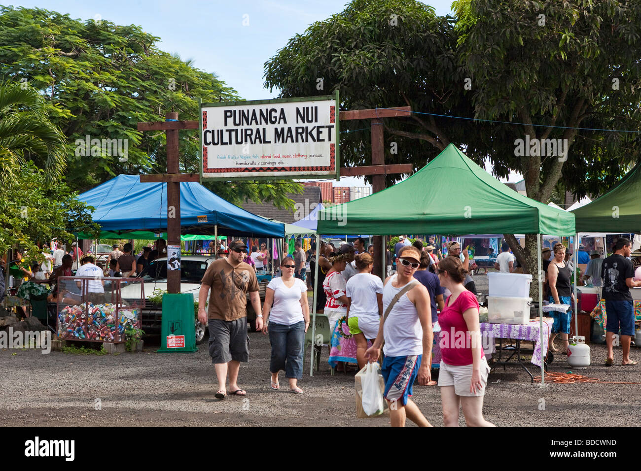 Punanga Nui Cultural Market on Rarotonga in The Cook Islands Stock ...
