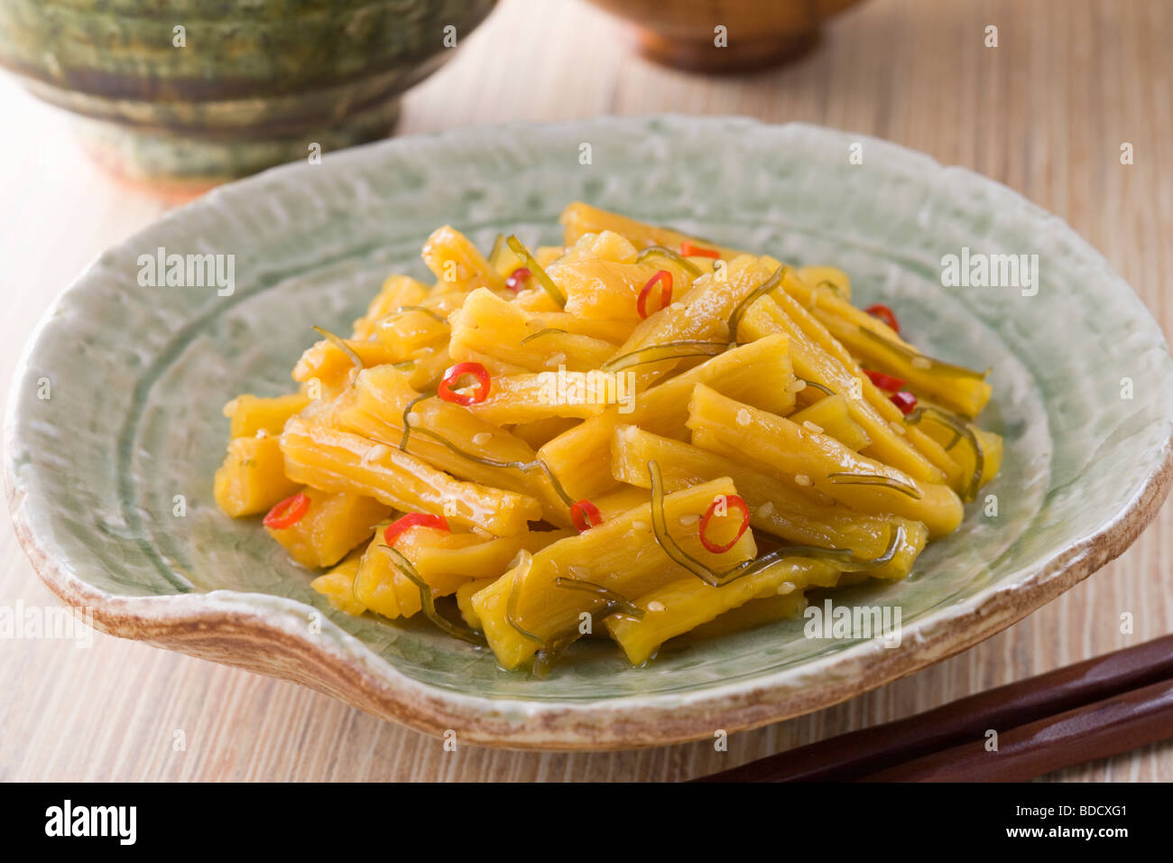Dried daikon radish pickles Stock Photo - Alamy