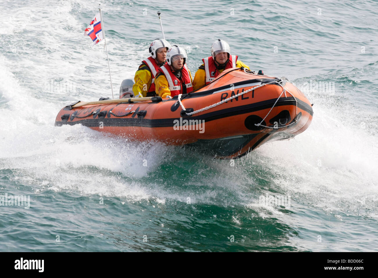 The RNLI Inshore Lifeboat in action Stock Photo - Alamy