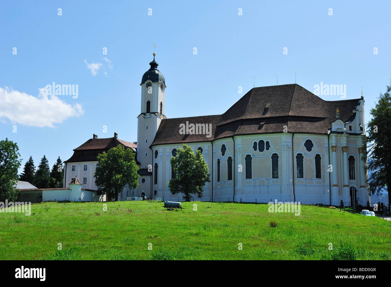 Wieskirche, Steingaden, District of Weilheim-Schongau, Bavaria, Germany ...