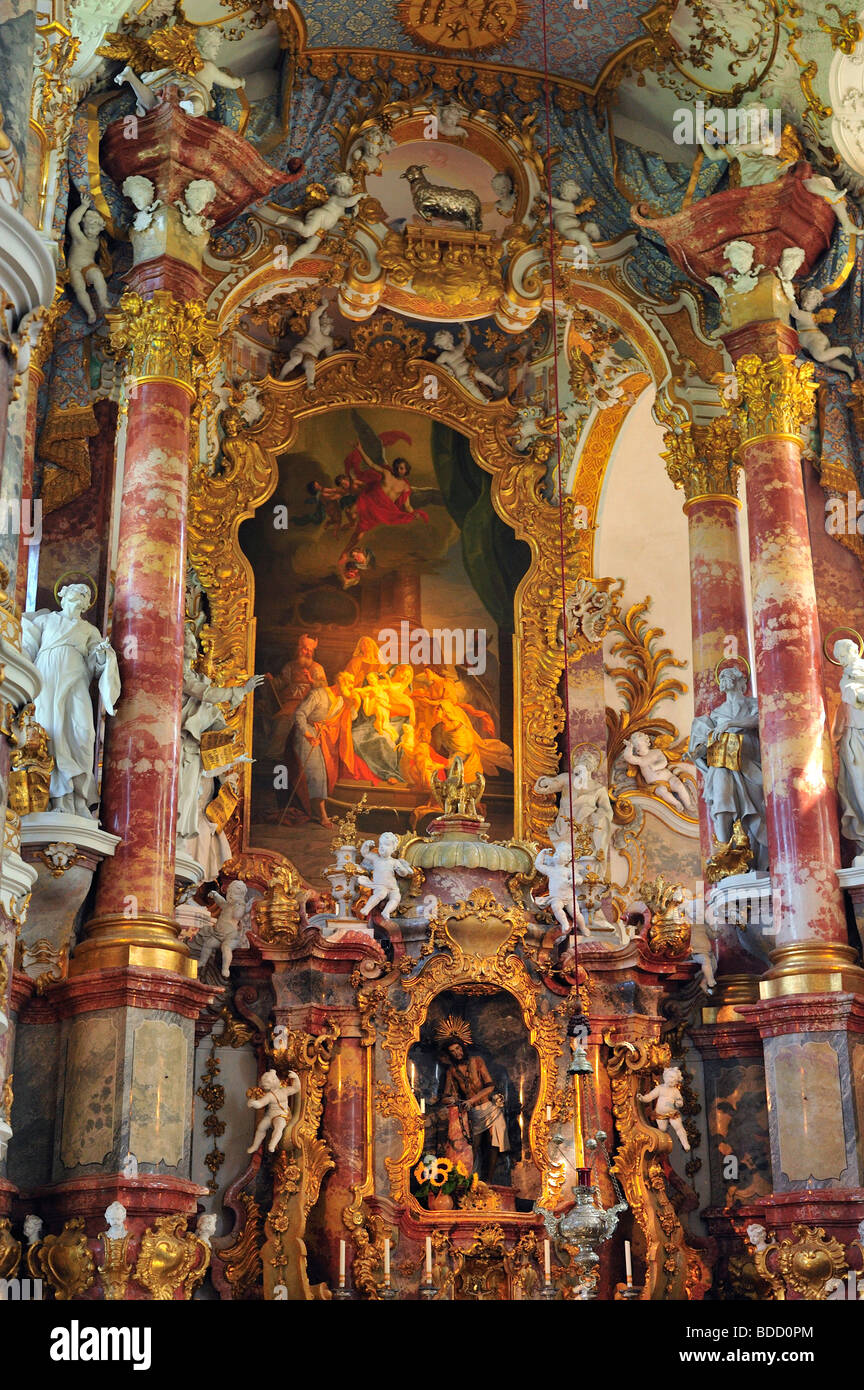 Wieskirche, Steingaden, District of Weilheim-Schongau, Bavaria, Germany ...