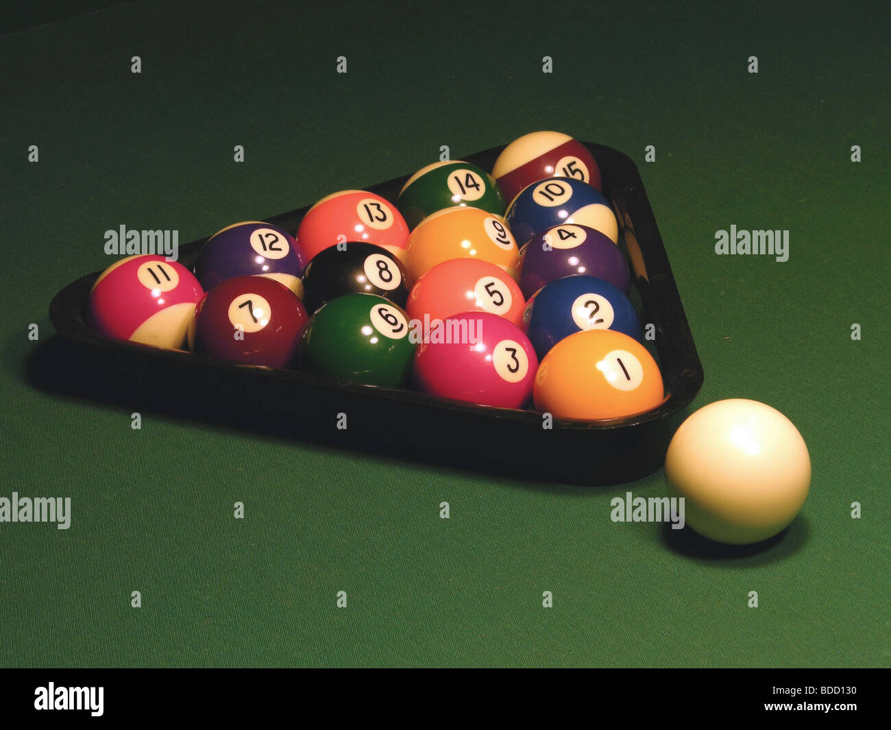 Billiards, ball, billiard table, a stick Stock Photo - Alamy