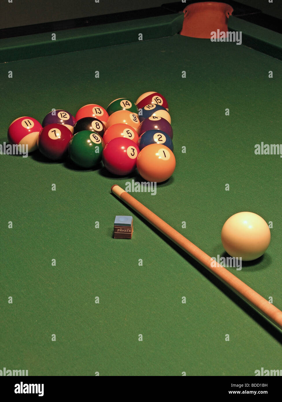 Billiards, ball, billiard table, a stick Stock Photo - Alamy