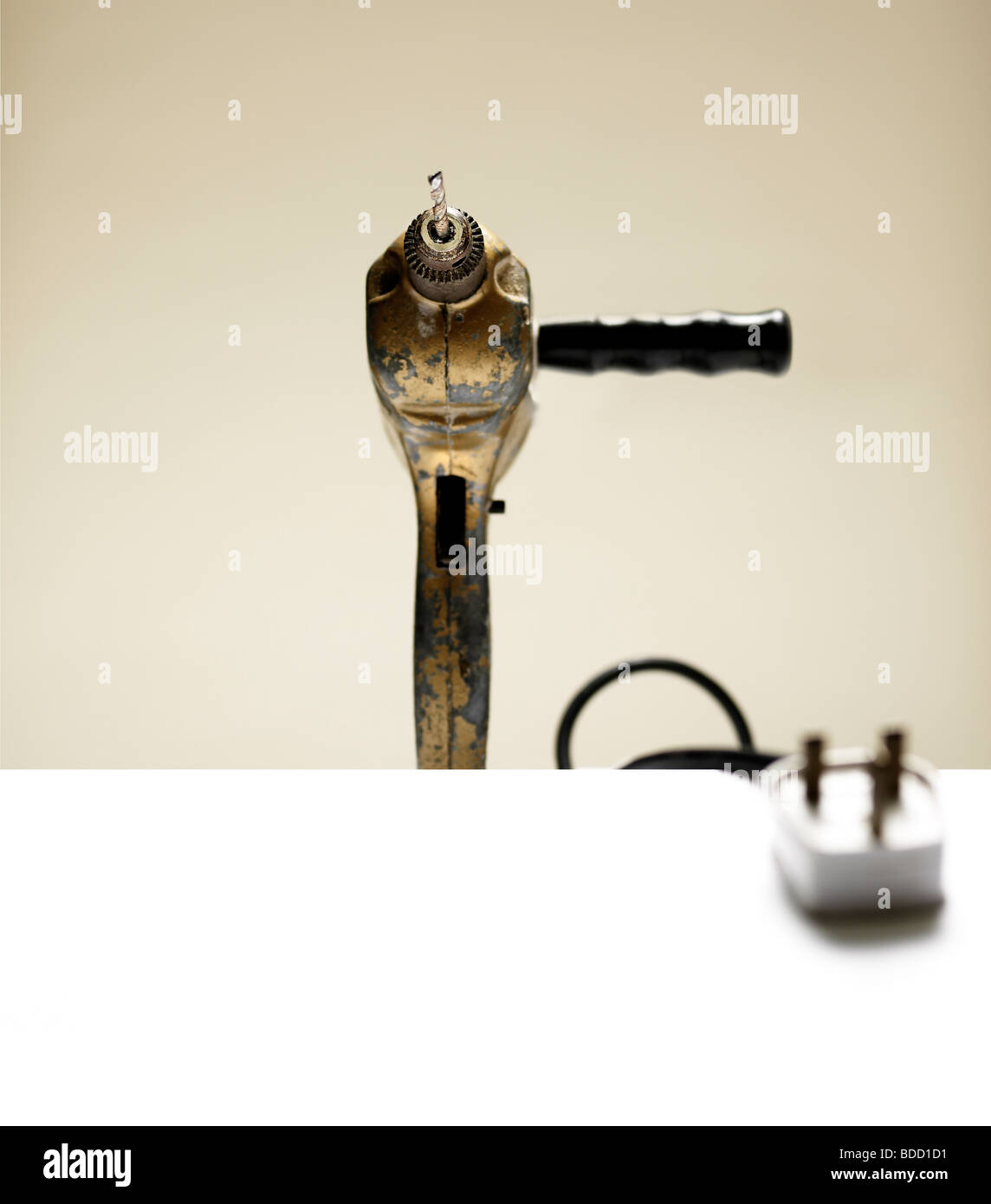 An old gold drill Stock Photo - Alamy