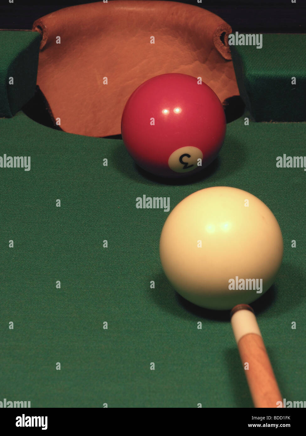 Billiards, ball, billiard table, a stick Stock Photo - Alamy