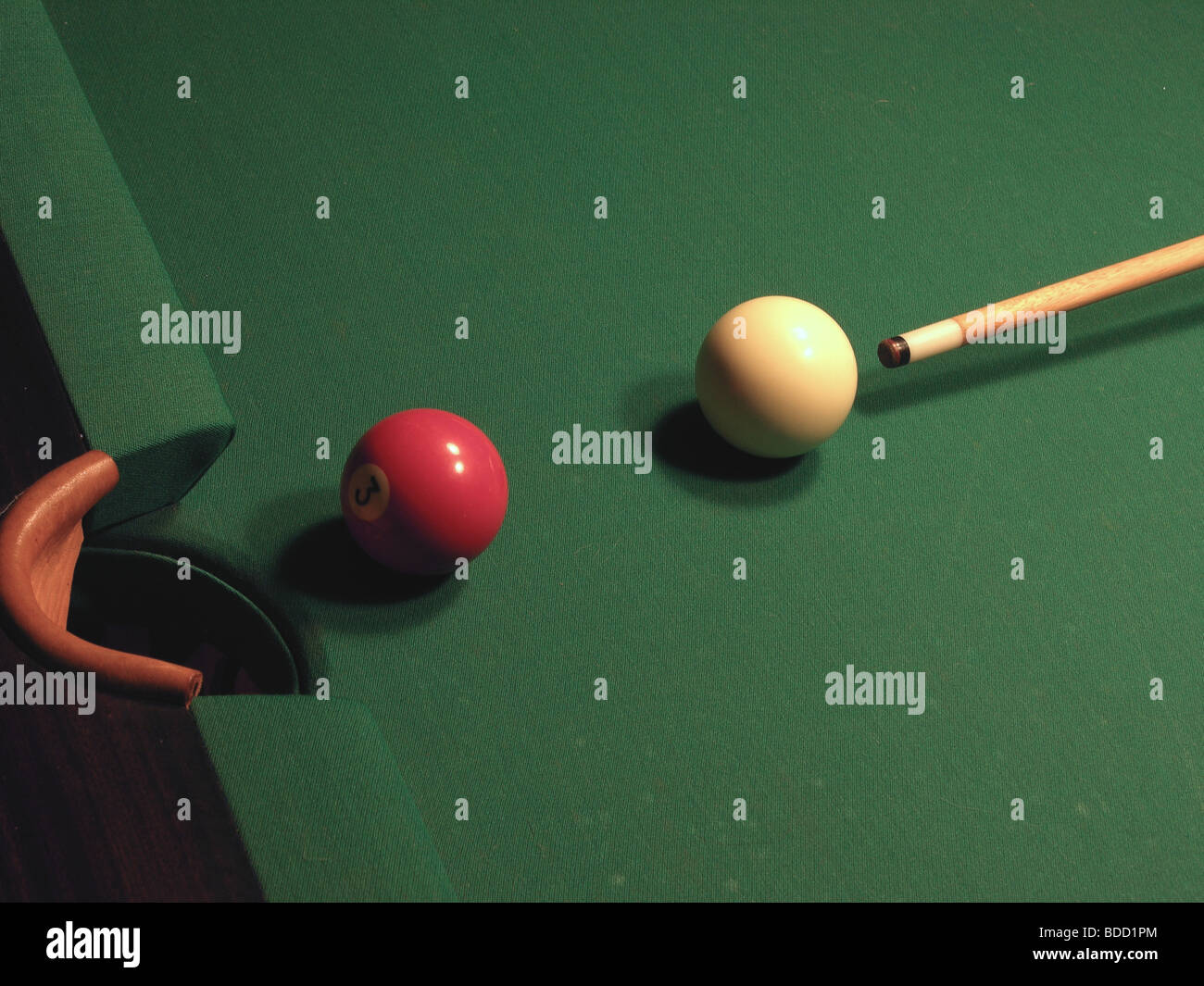 Billiards, ball, billiard table, a stick Stock Photo - Alamy