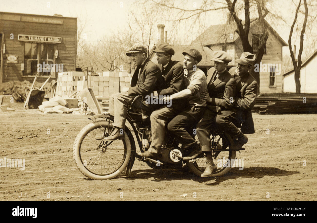 Five Men Riding Motorcycle Stock Photo - Alamy