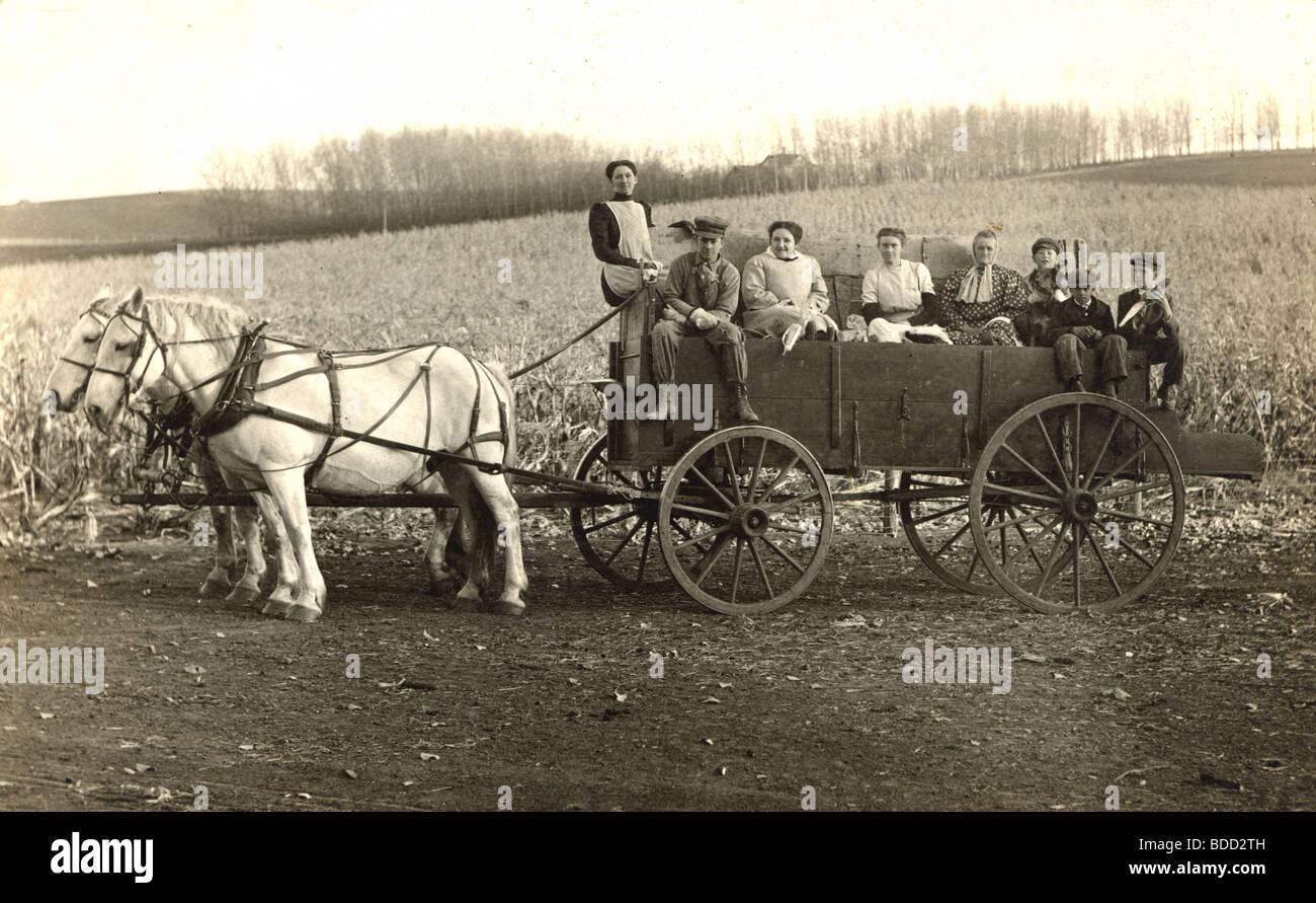 Vintage 1900s horse drawn cart hi-res stock photography and images - Alamy