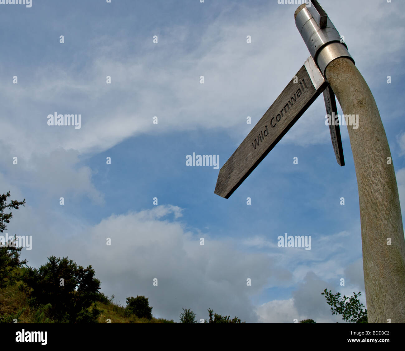 cornish sign, wild cornwall Stock Photo - Alamy