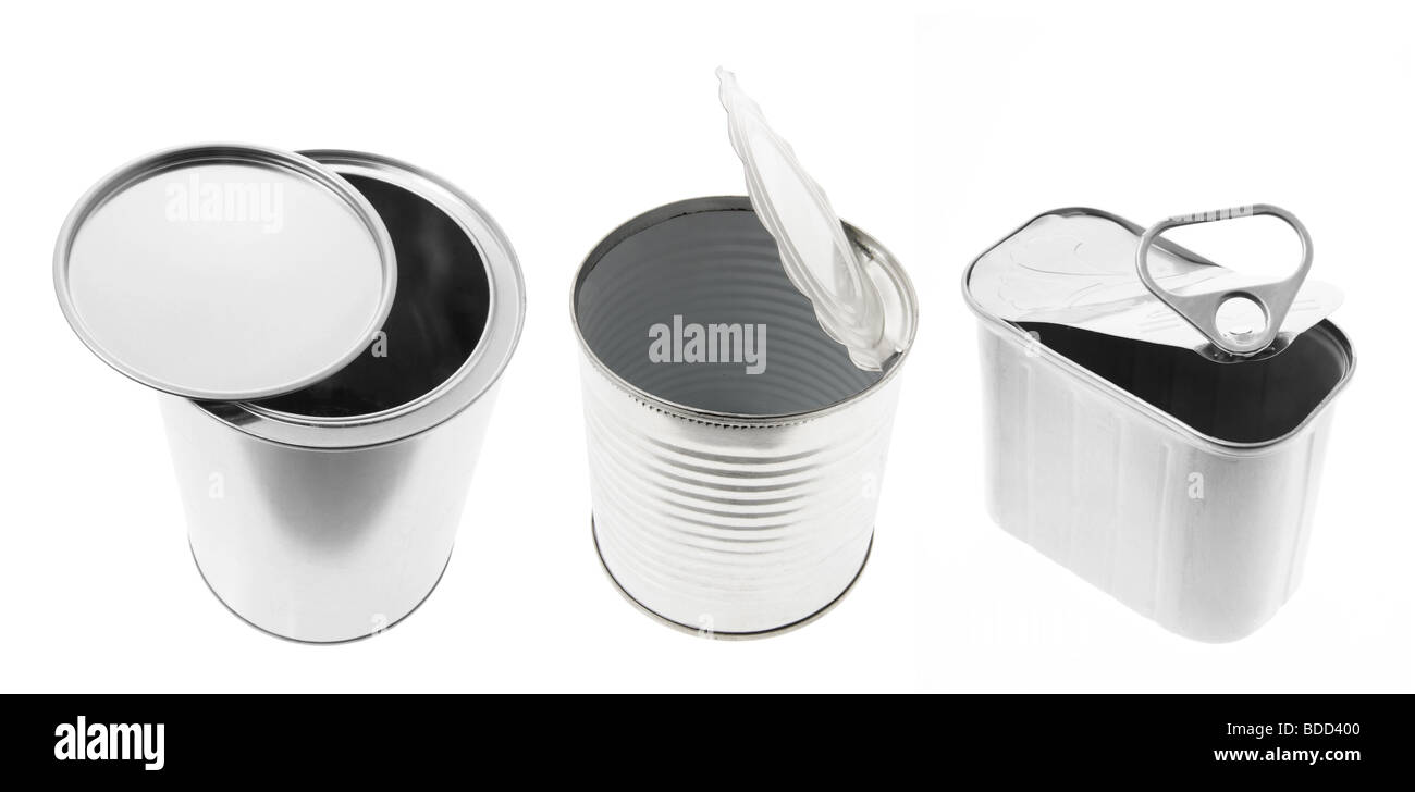 Metal Tin Containers Stock Photo - Alamy