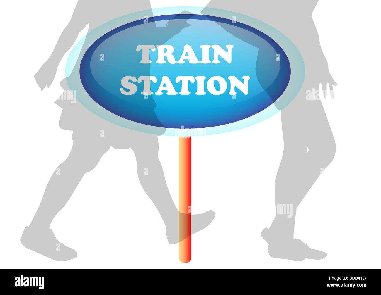 Train Station sign Stock Photo - Alamy