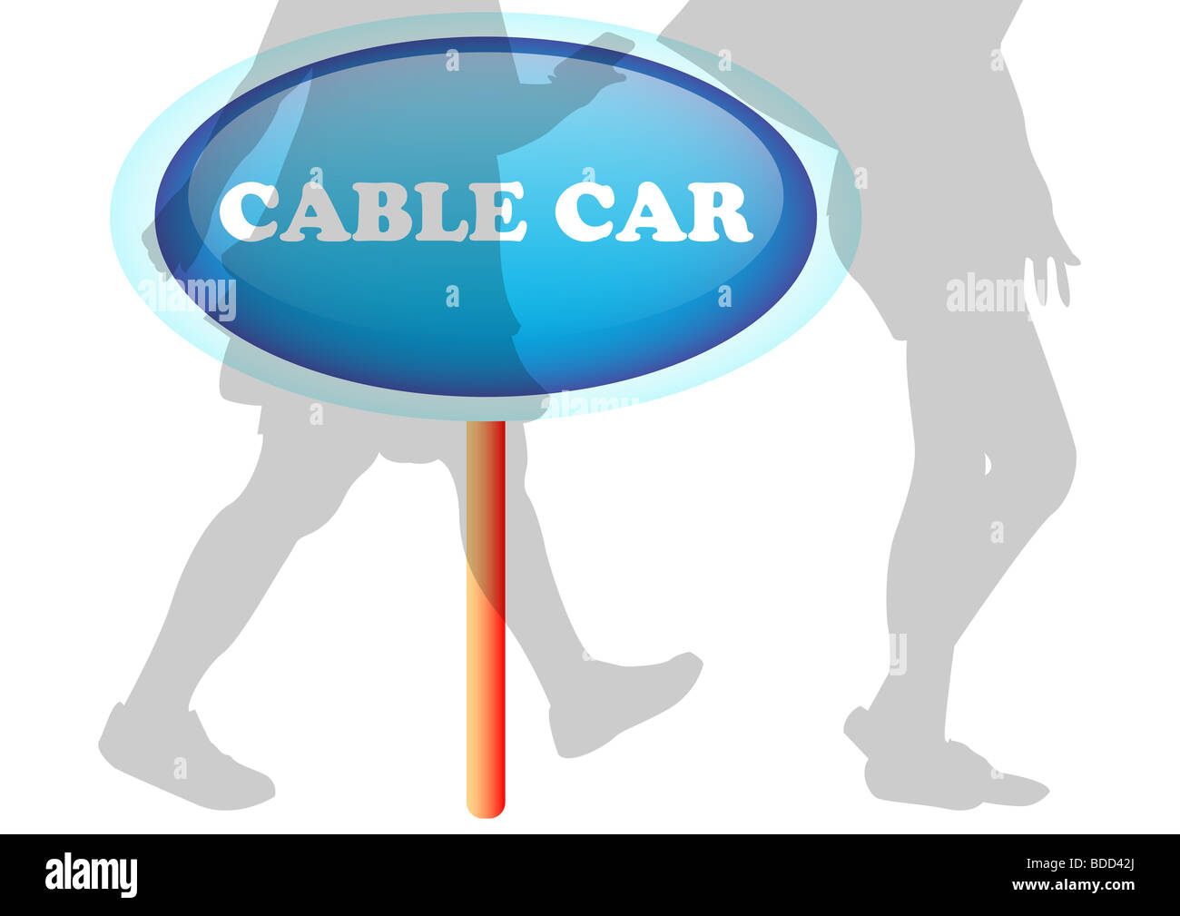 Cable Car sign Stock Photo - Alamy