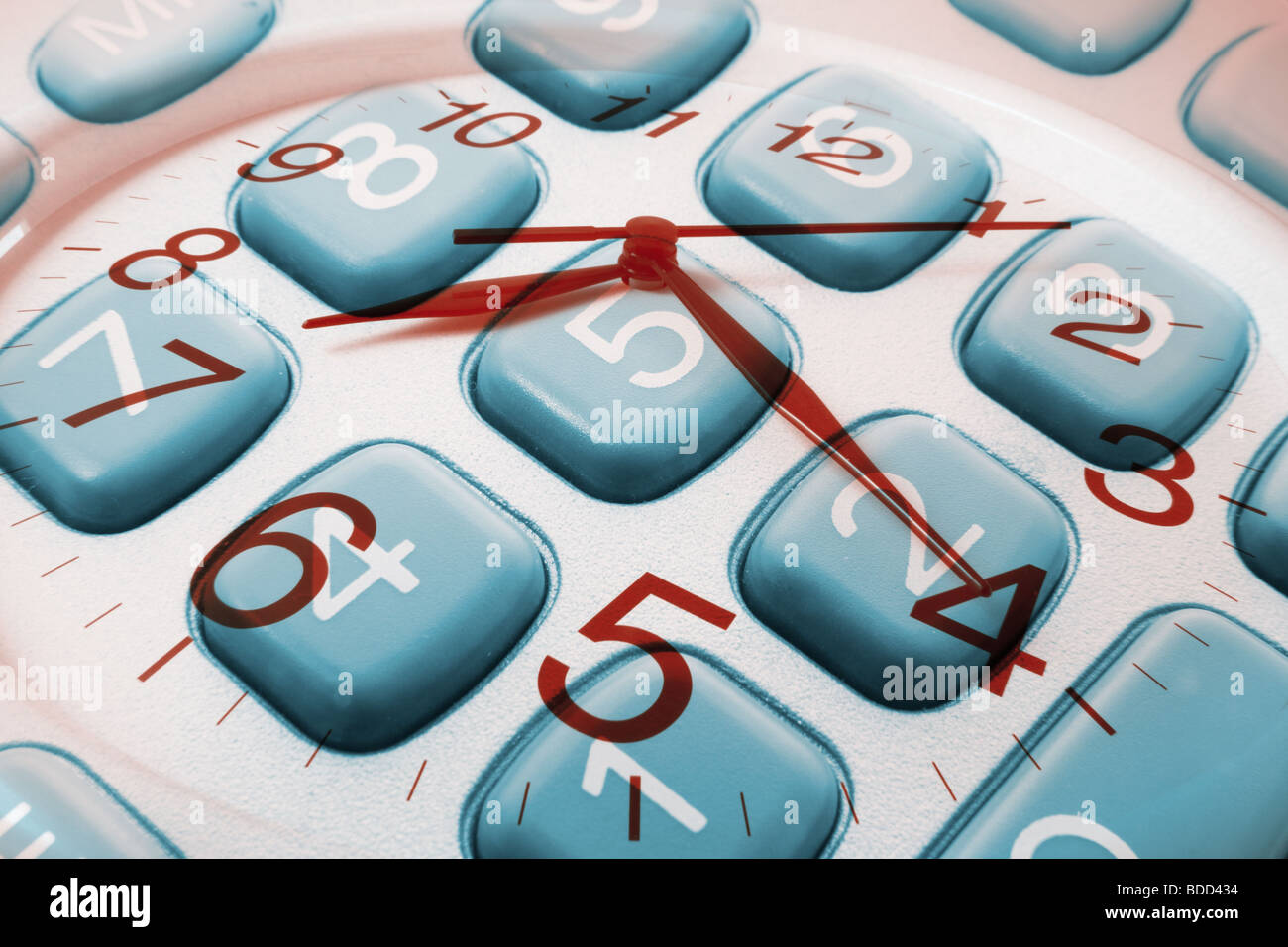 Clock and Calculator Stock Photo - Alamy