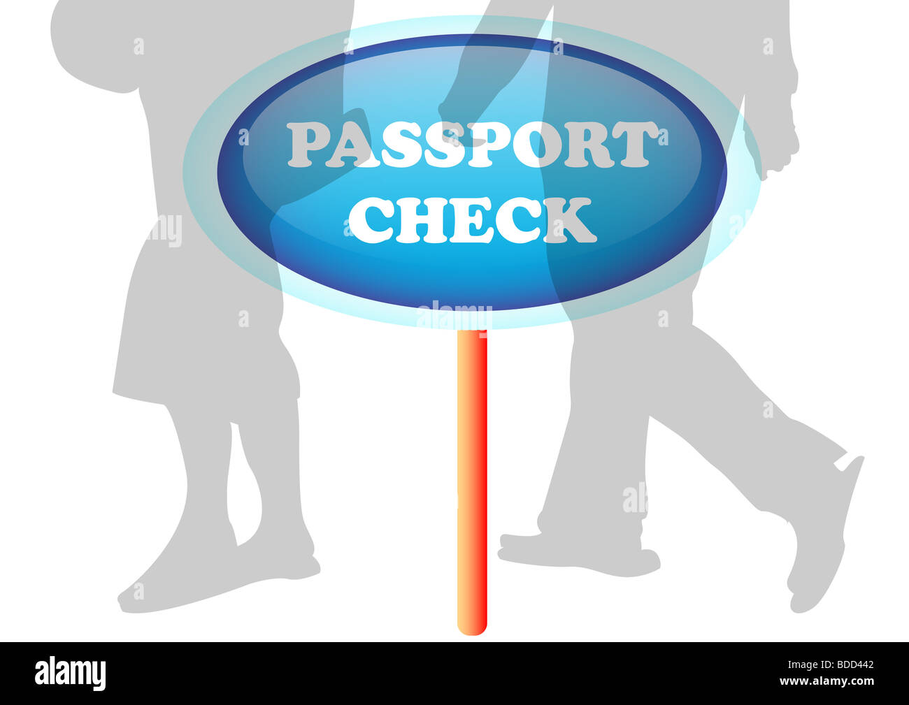 Passport Check sign Stock Photo - Alamy