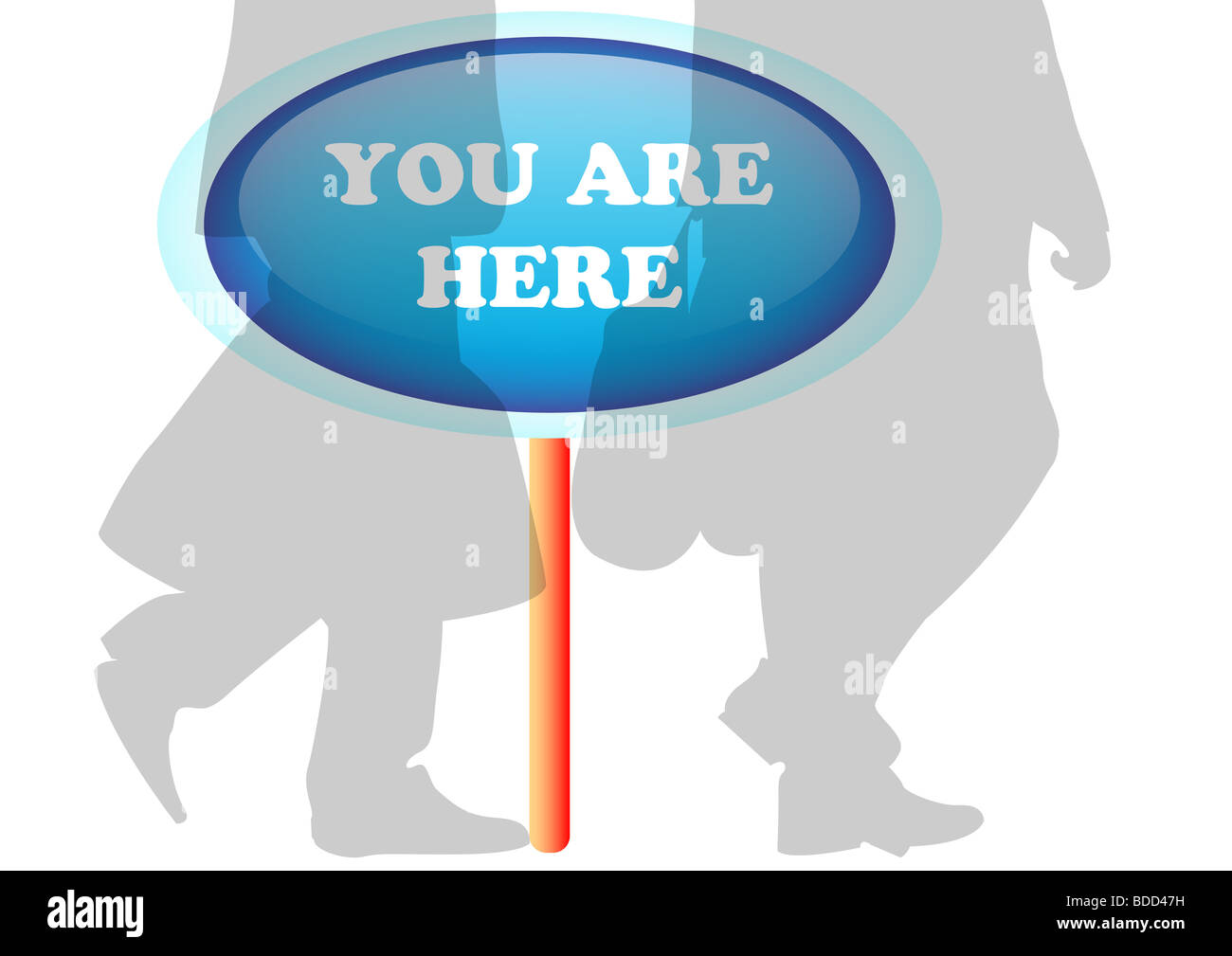 You Are Here sign Stock Photo - Alamy