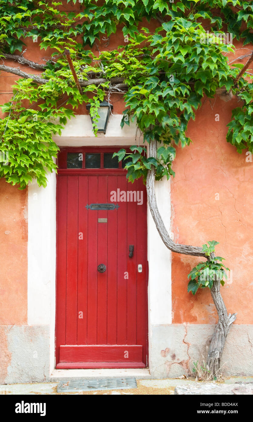 Traditional architecture in Roussillon, Provence, France Stock Photo ...