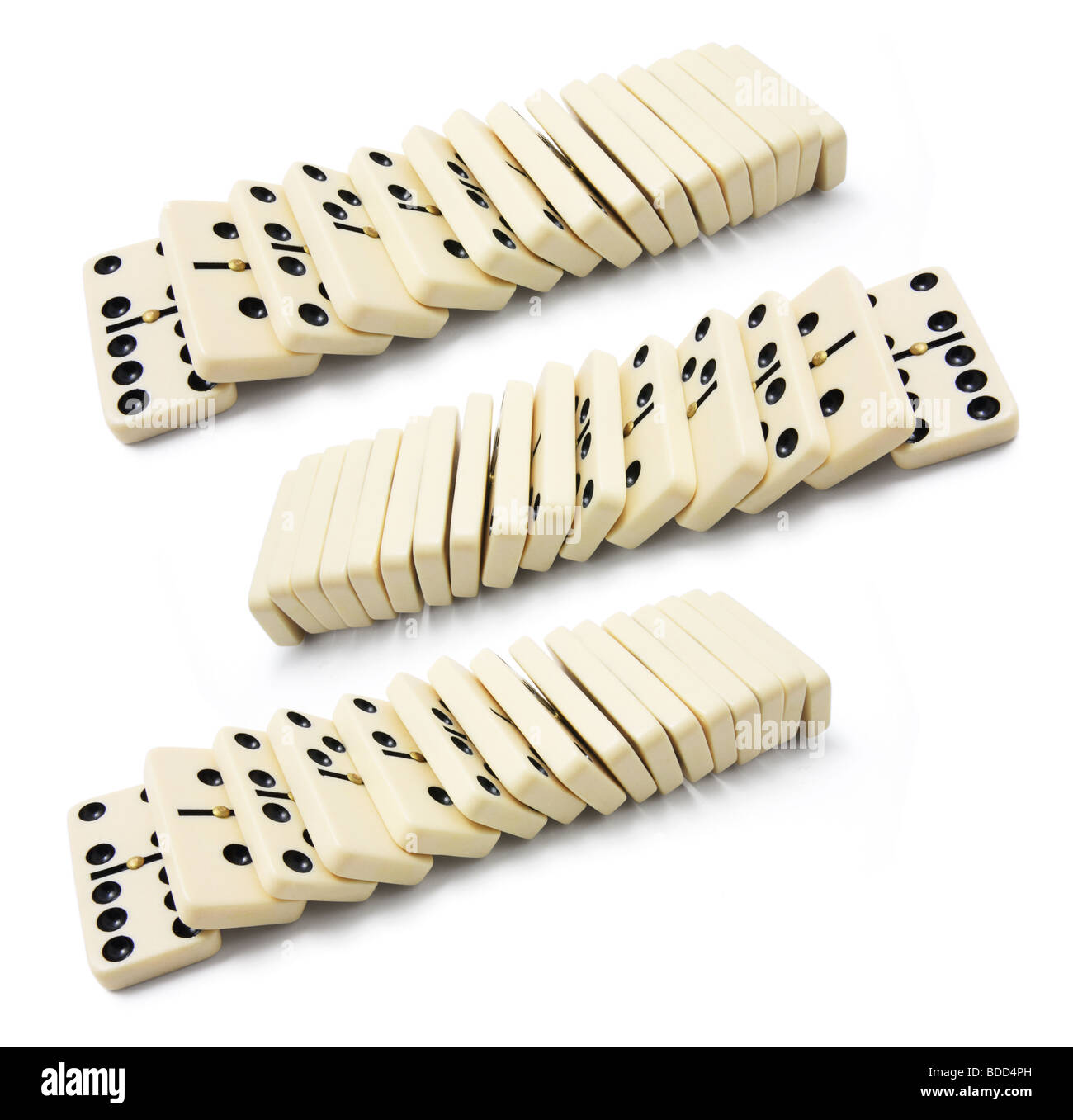 Dominoes falling Cut Out Stock Images & Pictures - Alamy