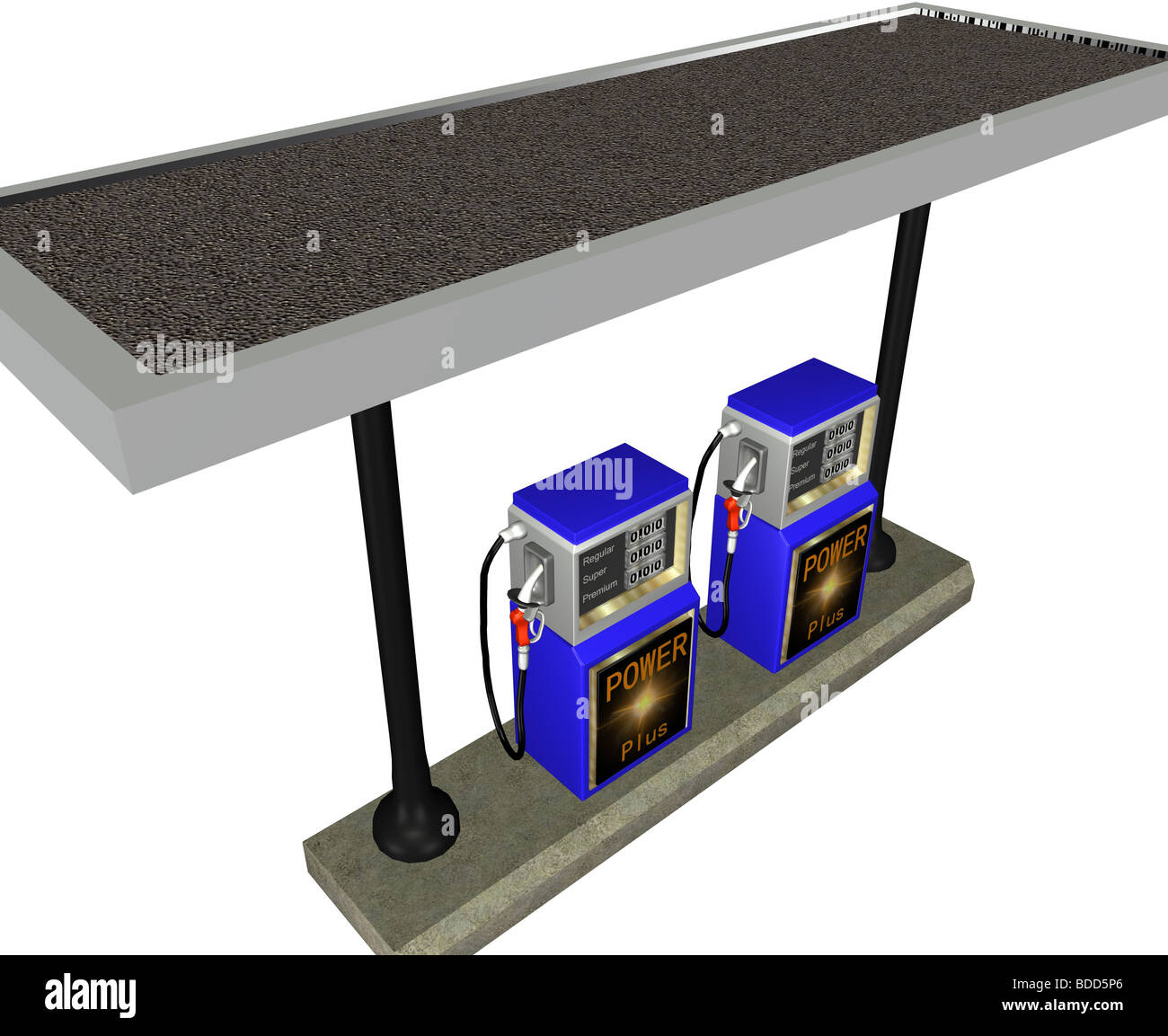 Petrol pumps petrol station Cut Out Stock Images & Pictures - Alamy
