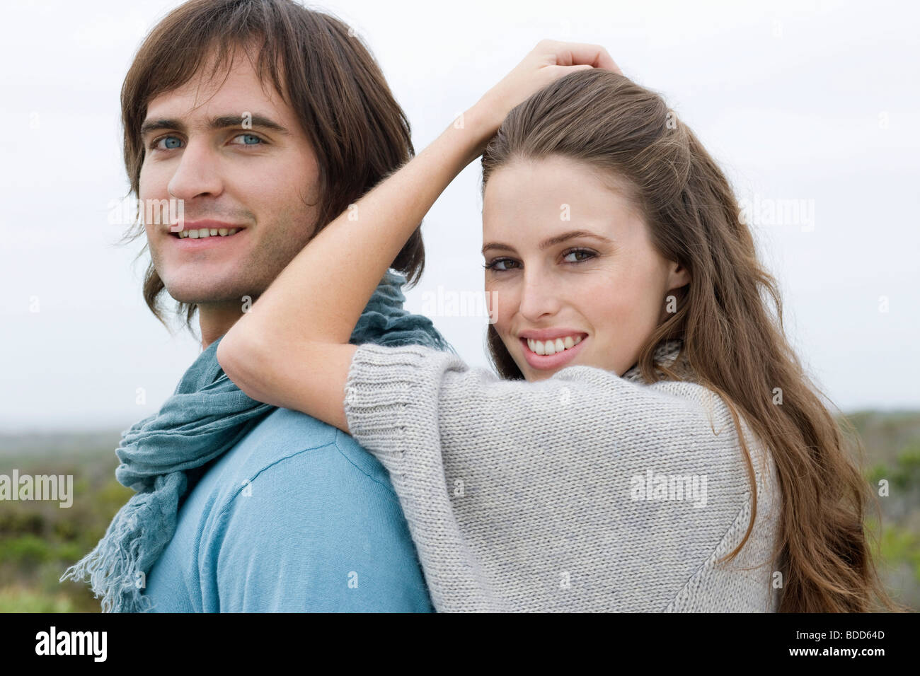 Portrait of a couple smiling Stock Photo - Alamy