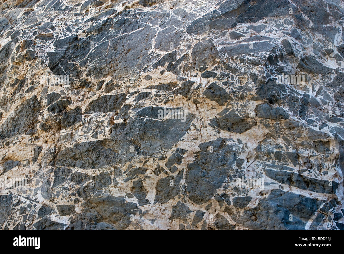 Limestone rock patterns on walls in the narrows of Titus Canyon, Death ...