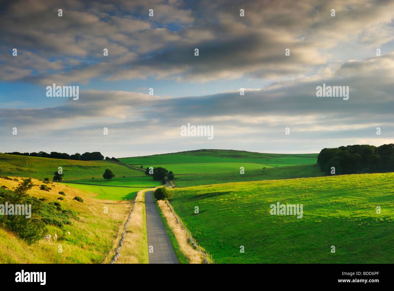 Small country road near Parsley Heys, Derbyshire,England,UK Stock Photo ...