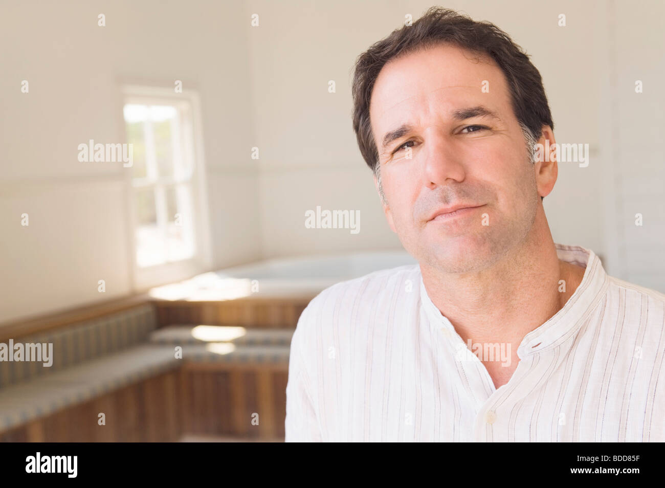 Portrait of a man thinking Stock Photo - Alamy