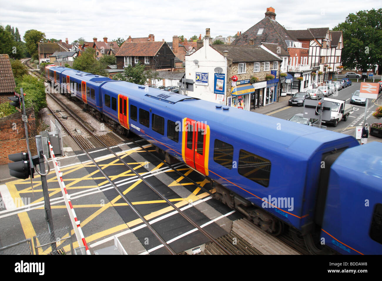 Railway level crossing hi-res stock photography and images - Alamy