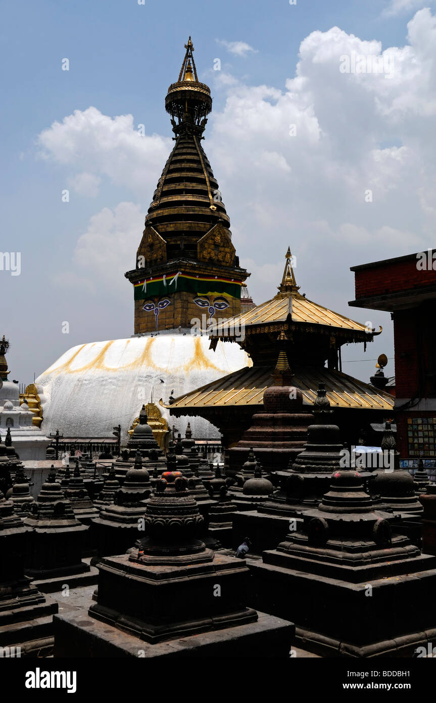Buddhist stupa with blue sky hi-res stock photography and images - Alamy