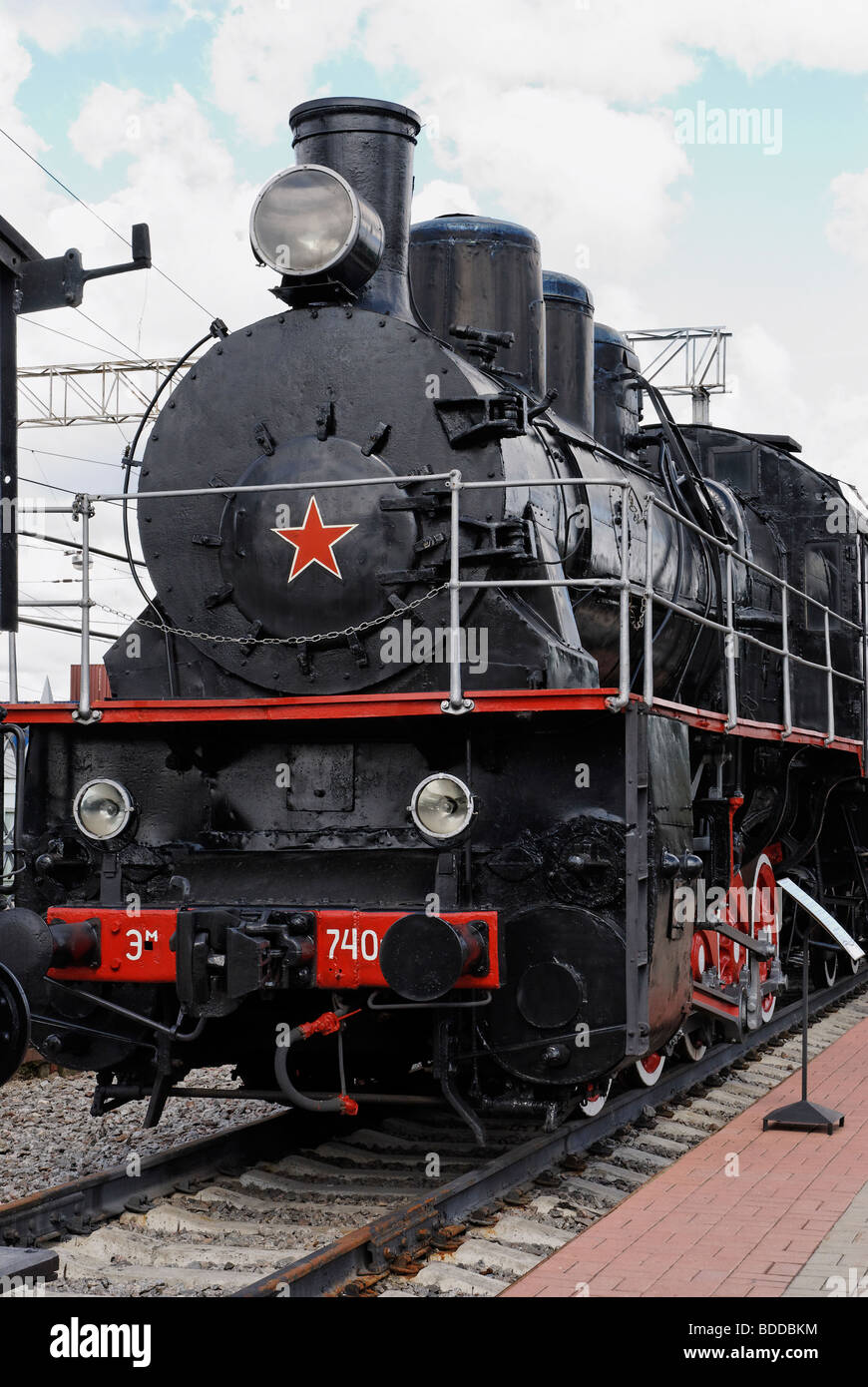 Soviet steam locomotive EM 740-57. Built in 1935 Stock Photo - Alamy