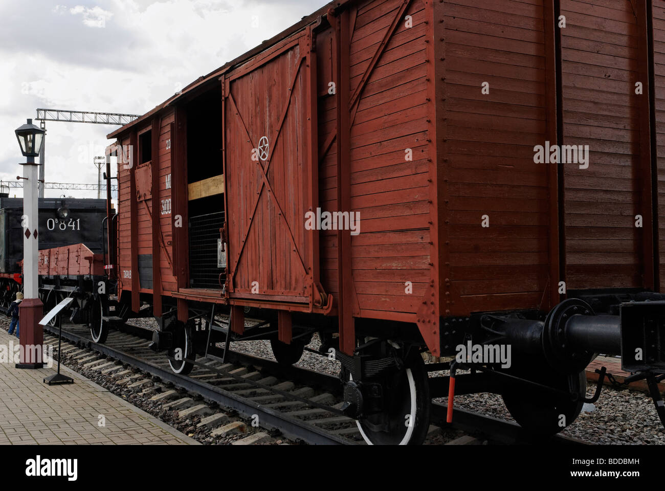 Old wooden van. Built in 1910 Stock Photo - Alamy