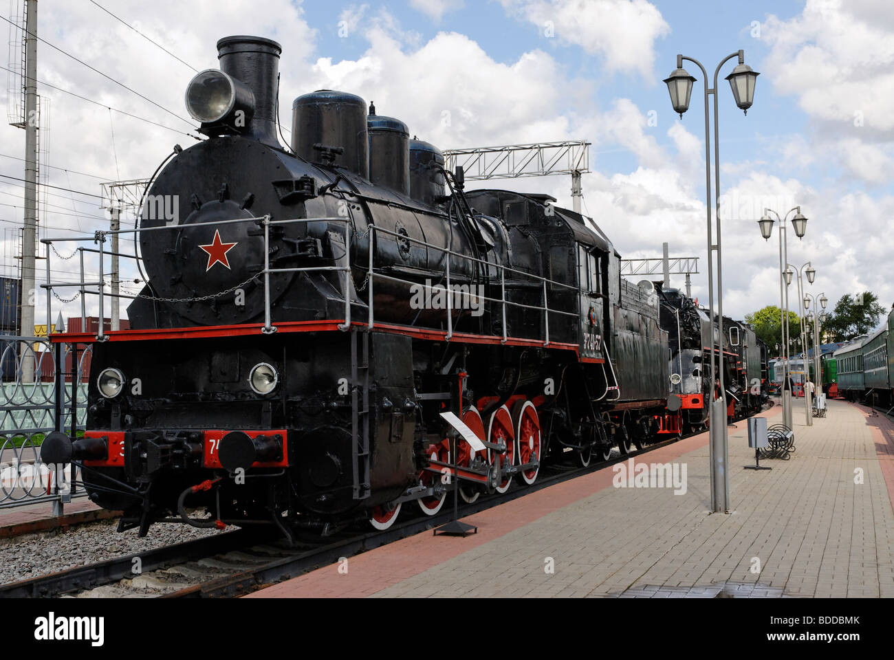 Soviet steam locomotive EM-740-57. Built in 1935 Stock Photo - Alamy